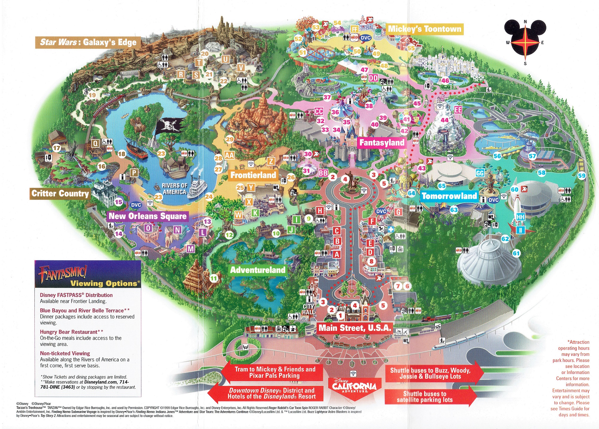 Disneyland Map 2019 Including Galaxy's Edge